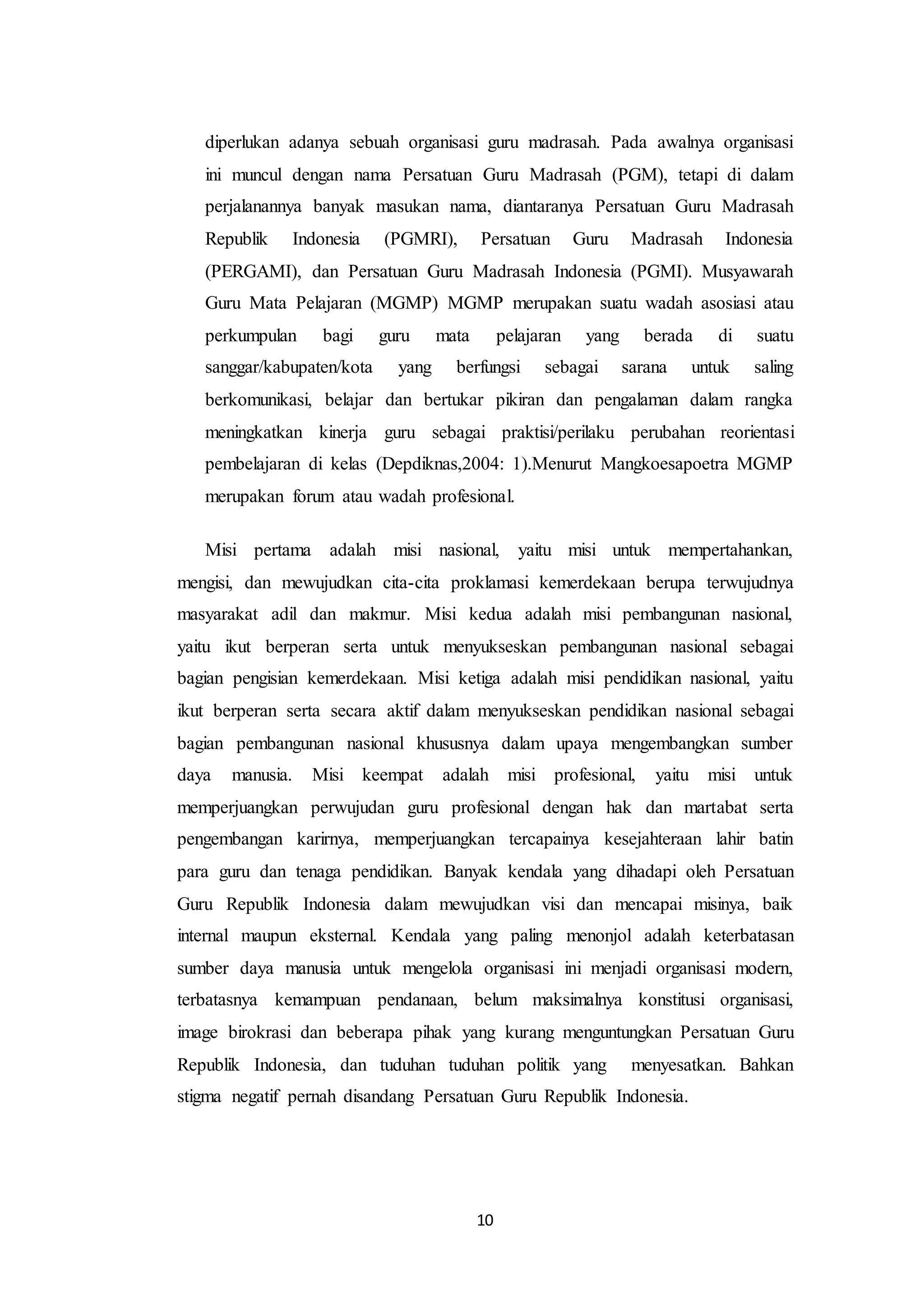 Organisasi Guru | DOCX