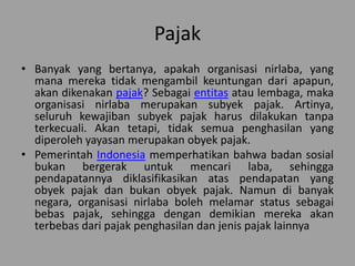 Organisasi nirlaba | PPTX