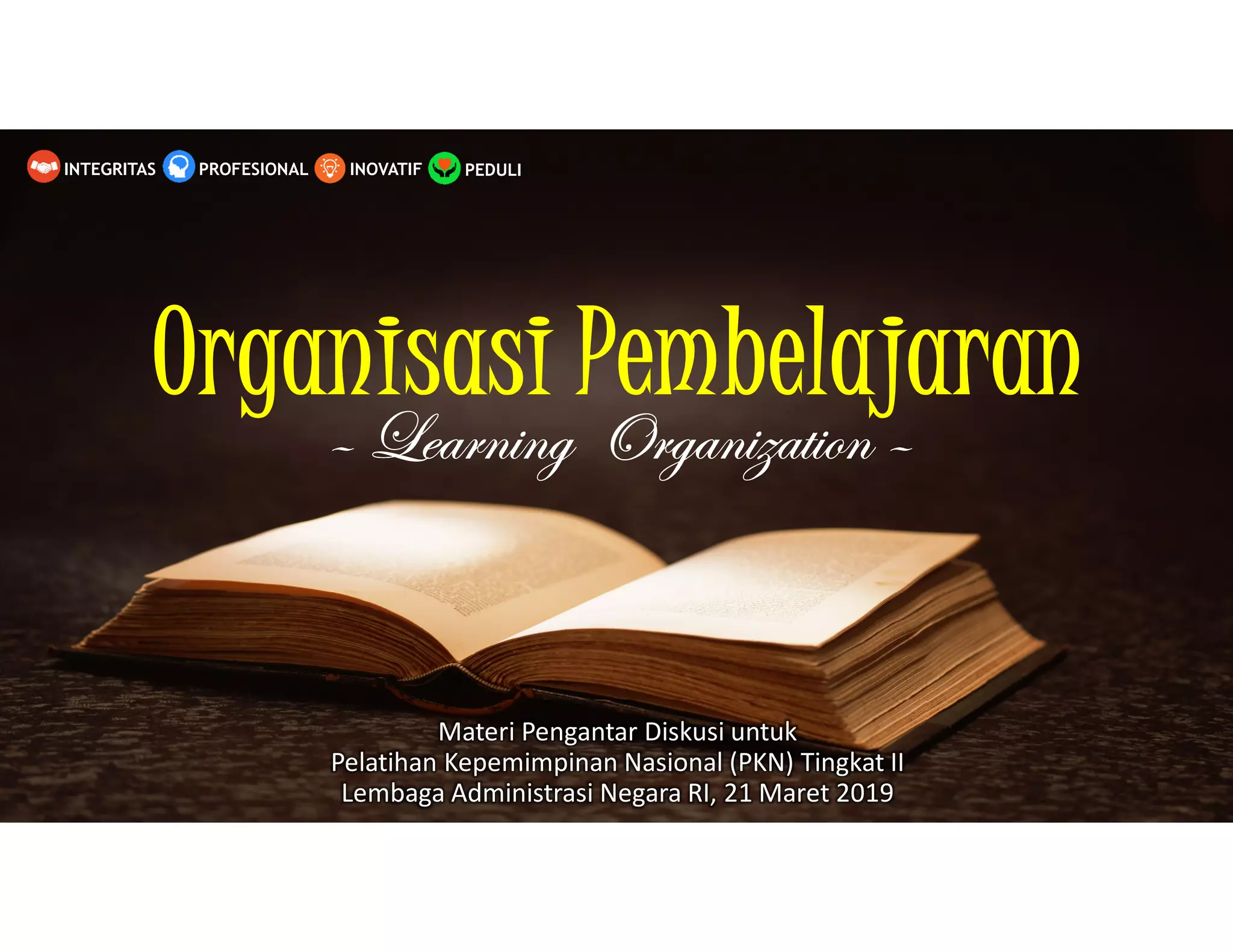 Organisasi Pembelajaran (Learning Organization) | PDF