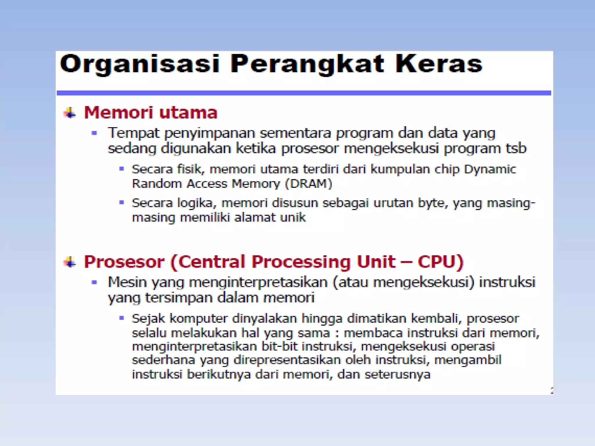 Organisasi perangkat keras | PPT