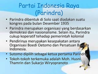 Organisasi pergerakan indonesia Part 1 | PPTX