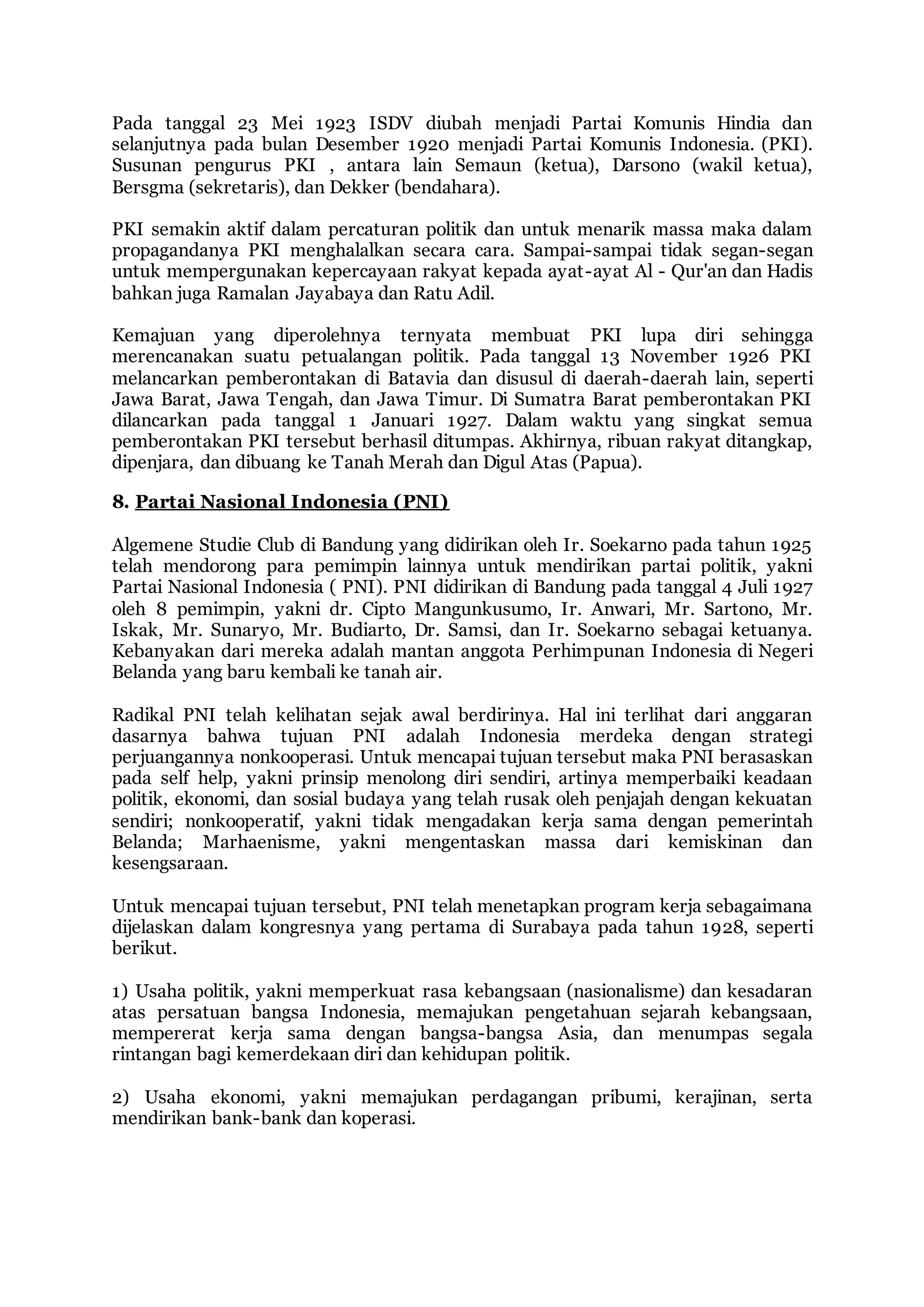 Organisasi pergerakan nasional | DOCX