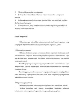 Organisasi Dan Kelompok Kerja | PDF