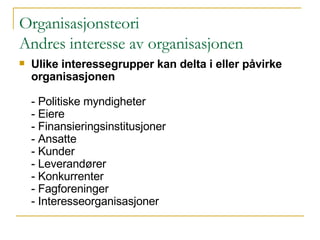 Organisasjonsteori | PPT