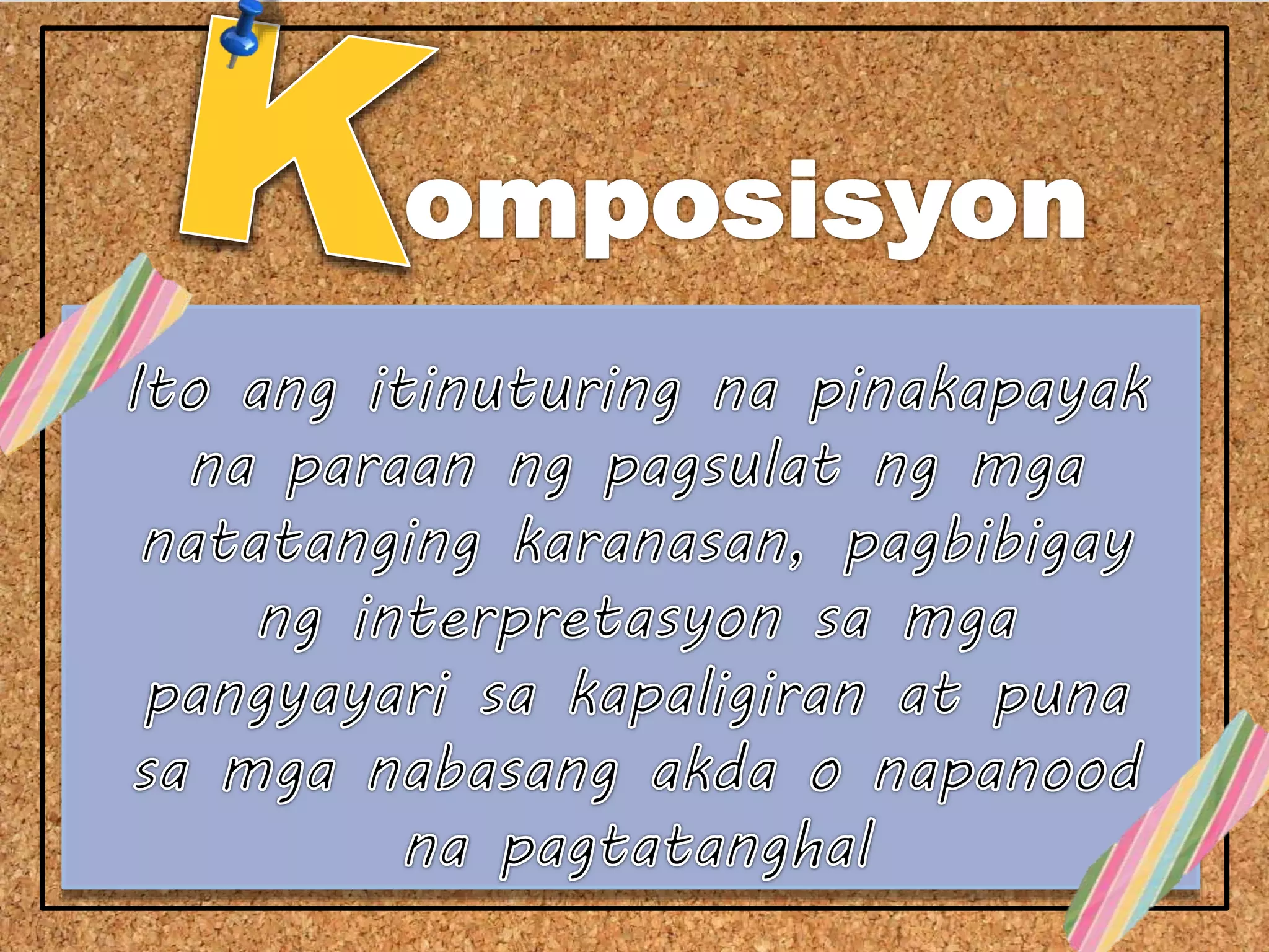 Organisasyon ng Pasalita at Pasulat na Komposisyon | PPTX