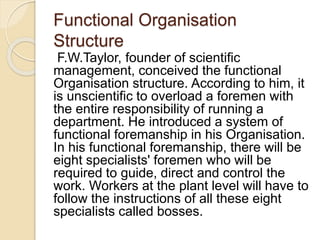 Organisation - organisation structures | PPTX
