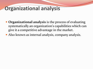 Organisational analysis | PPTX