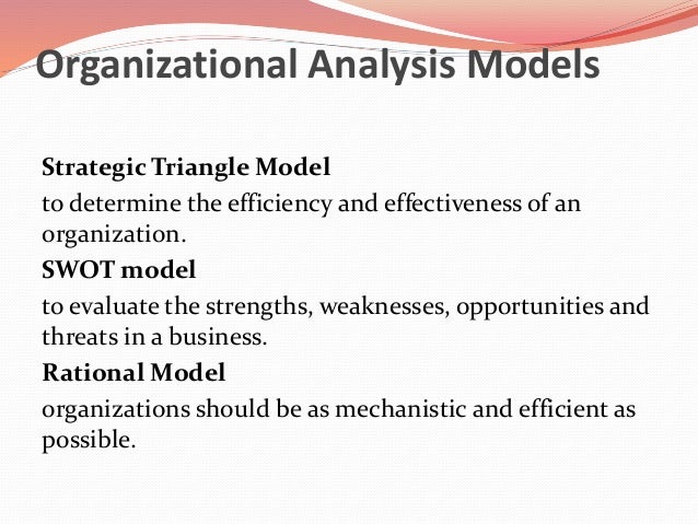 Organisational analysis