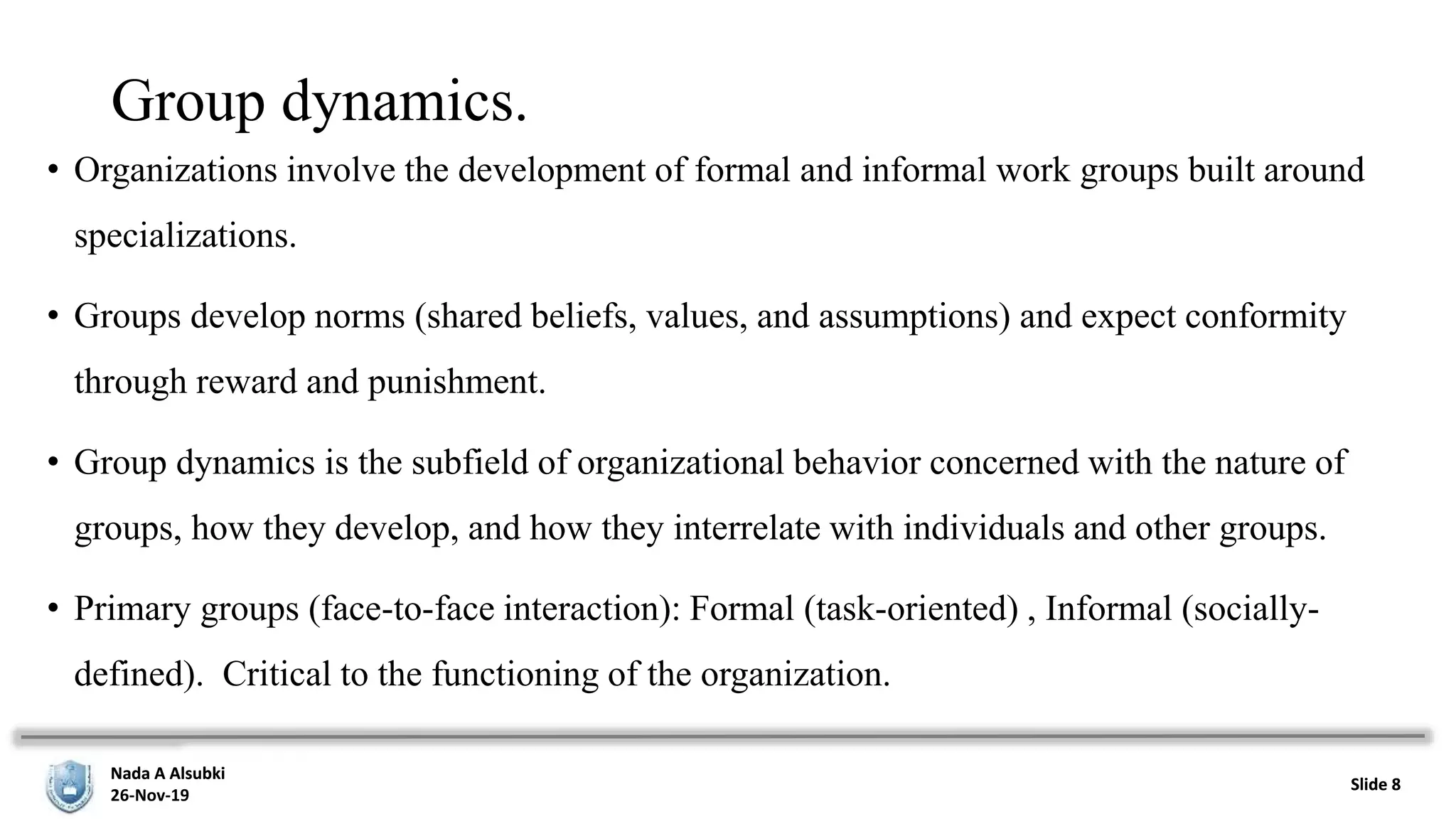 Organisational behavior | PPT