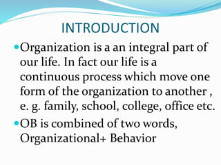 Organisational behaviour | PPTX