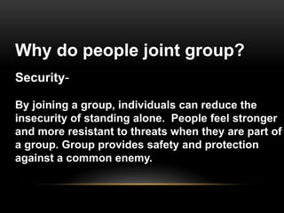 Group behaviour ppt | PPTX