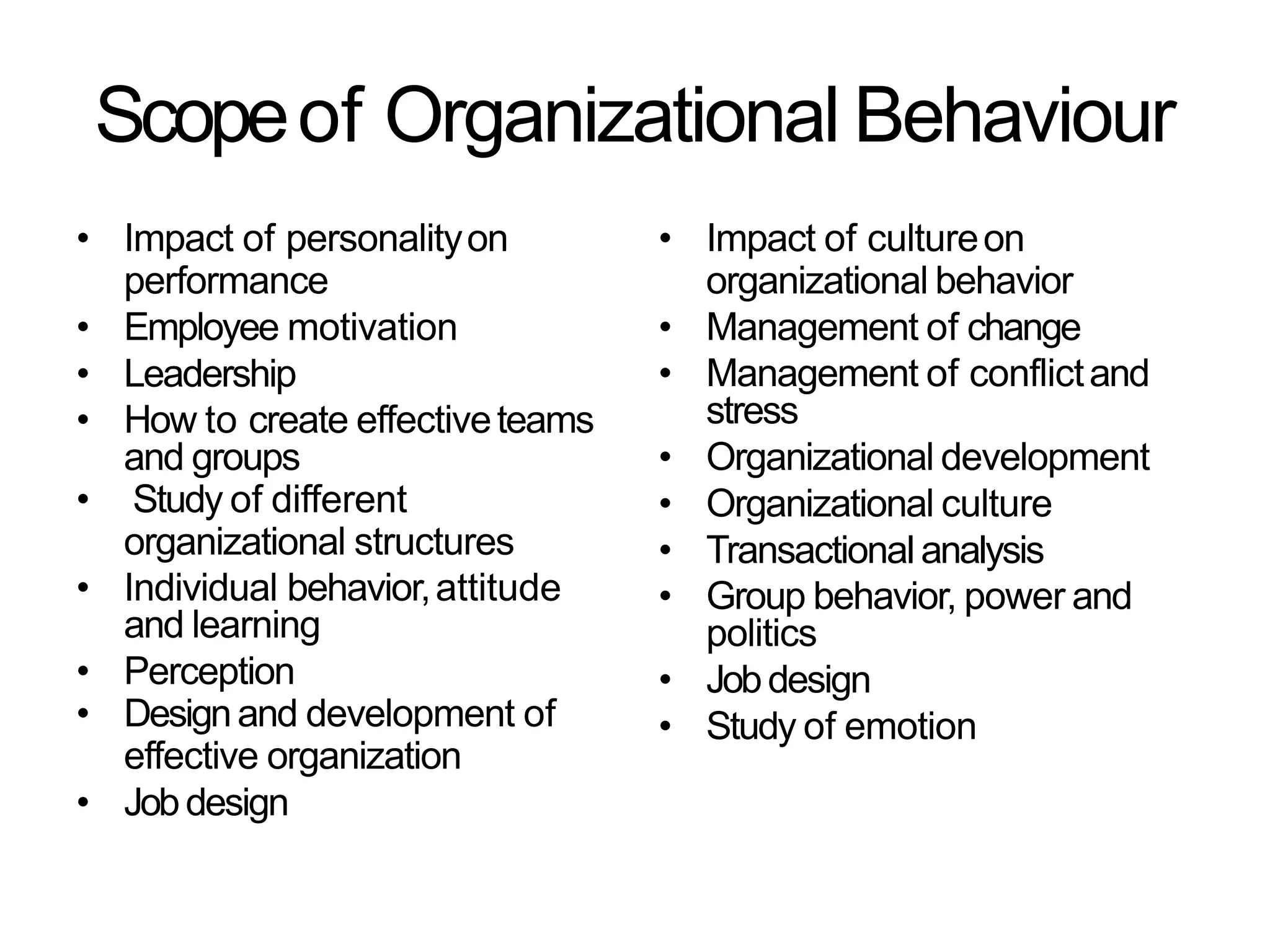 Organisational behaviour | PPTX | Human Resources | Business