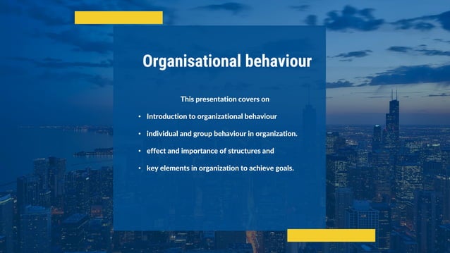 Organisational Behaviour. | PPTX