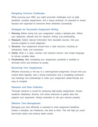 HND Health and Social Care Assignment Help | PDF