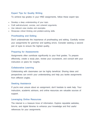 HND Health and Social Care Assignment Help | PDF