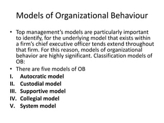 Organisational behaviour bca - Kashi Vidyapeeth University, Varanasi | PPTX