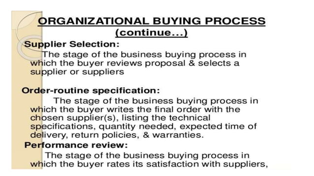Organisational buying | PPT