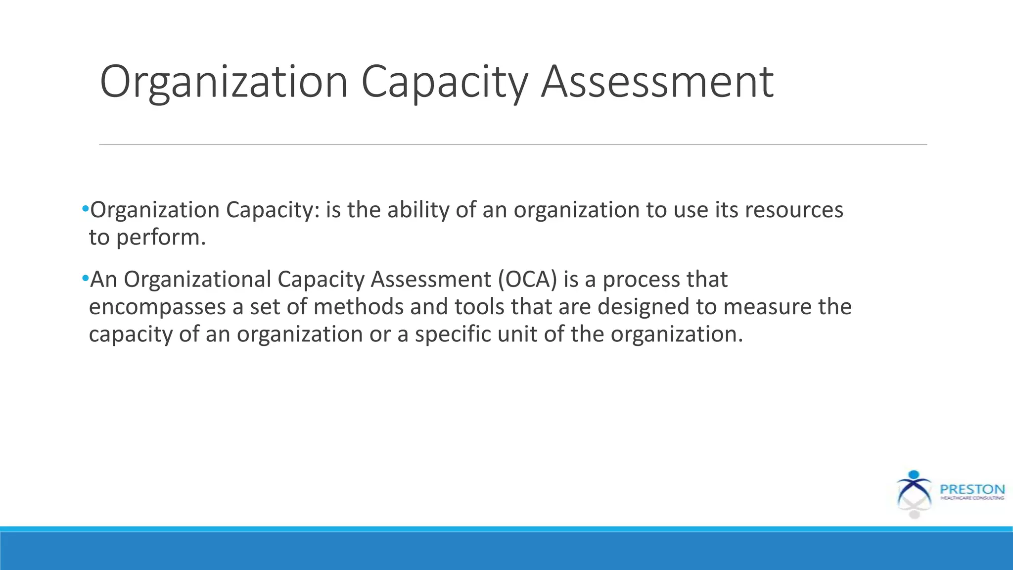 Organisational Capacity Assessment | PPTX