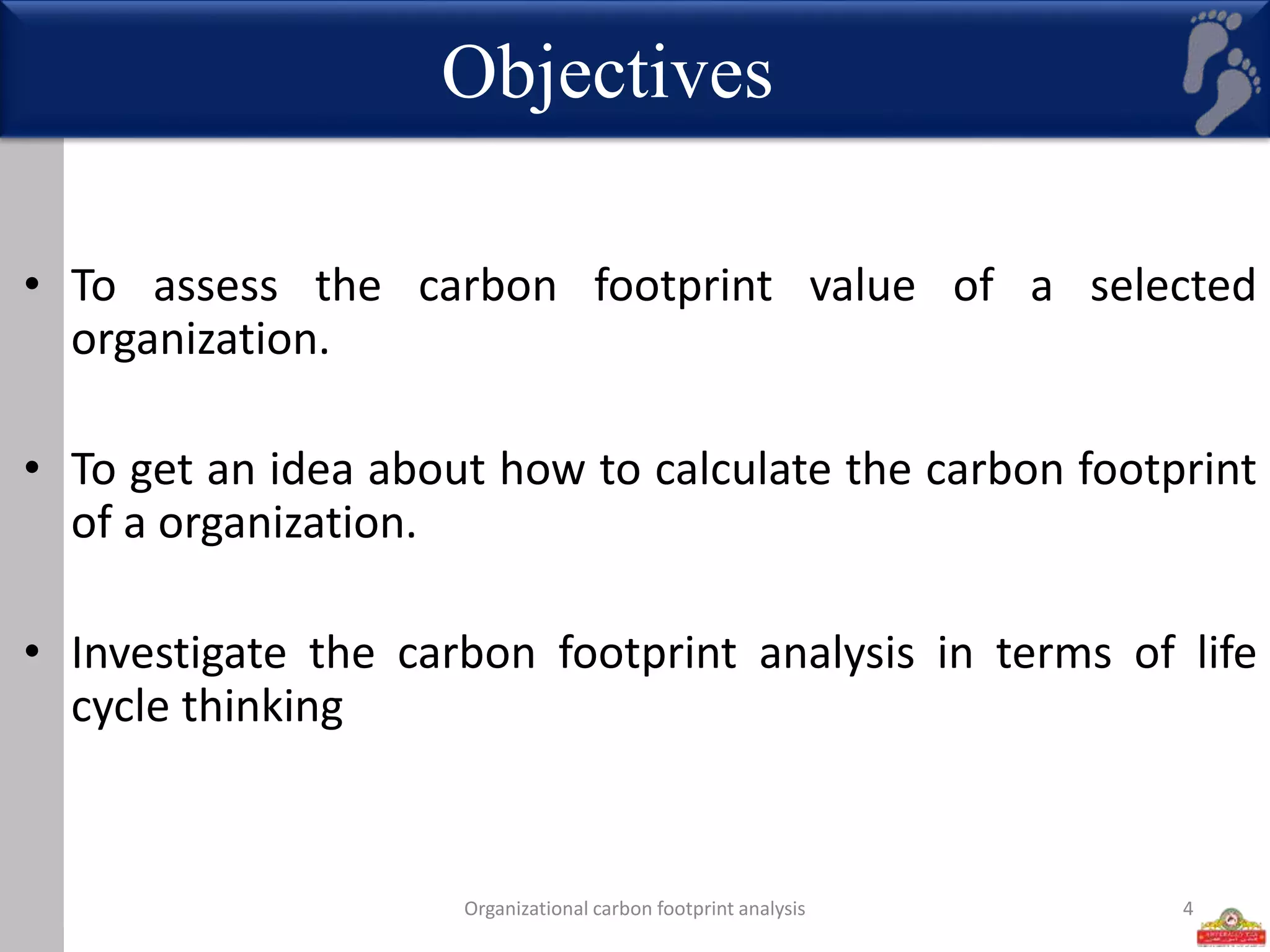Organisational carbon footprint analysis | PPTX