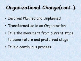Organisational change | PPTX