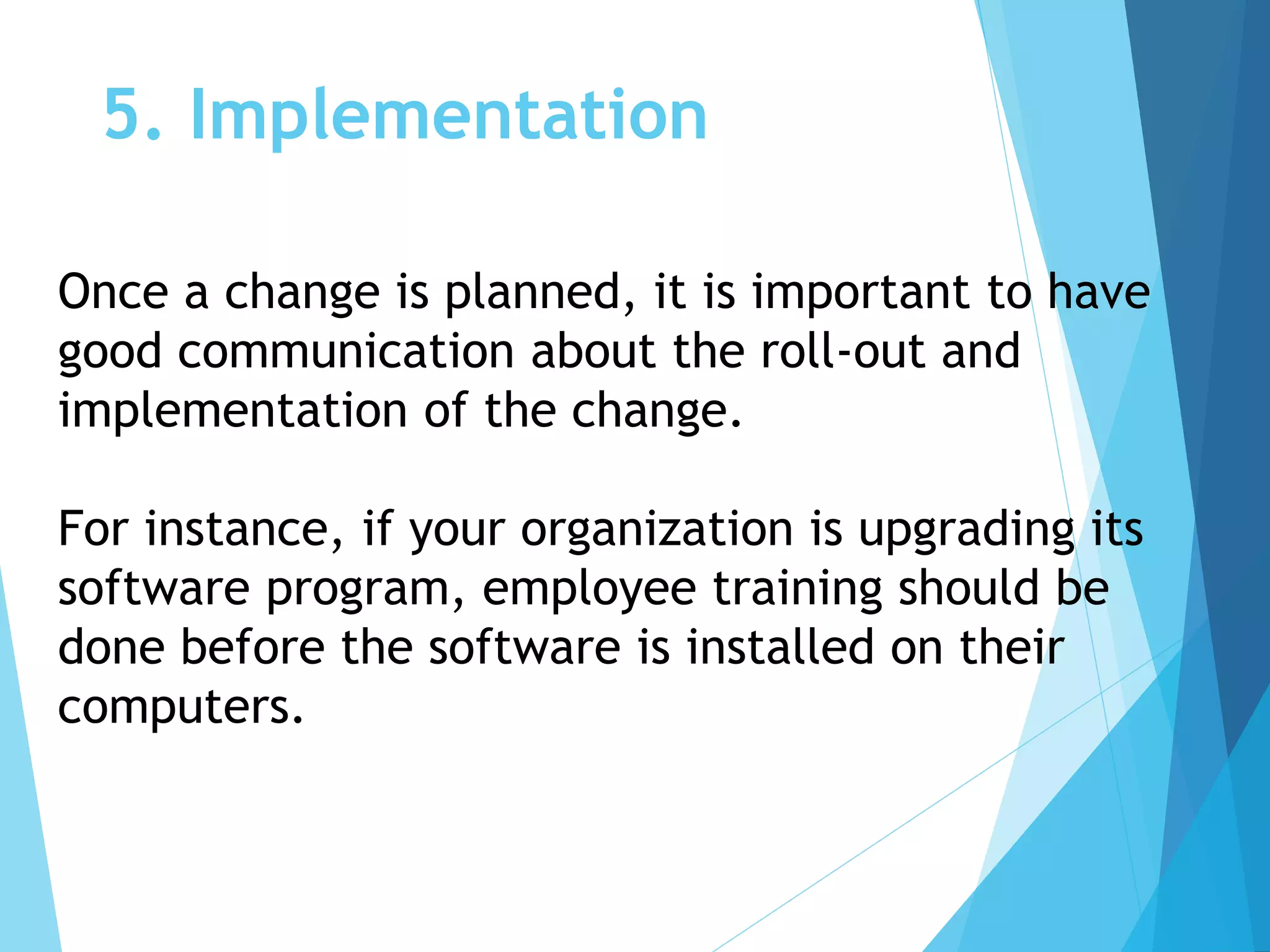 Organisational change implementation | PPTX