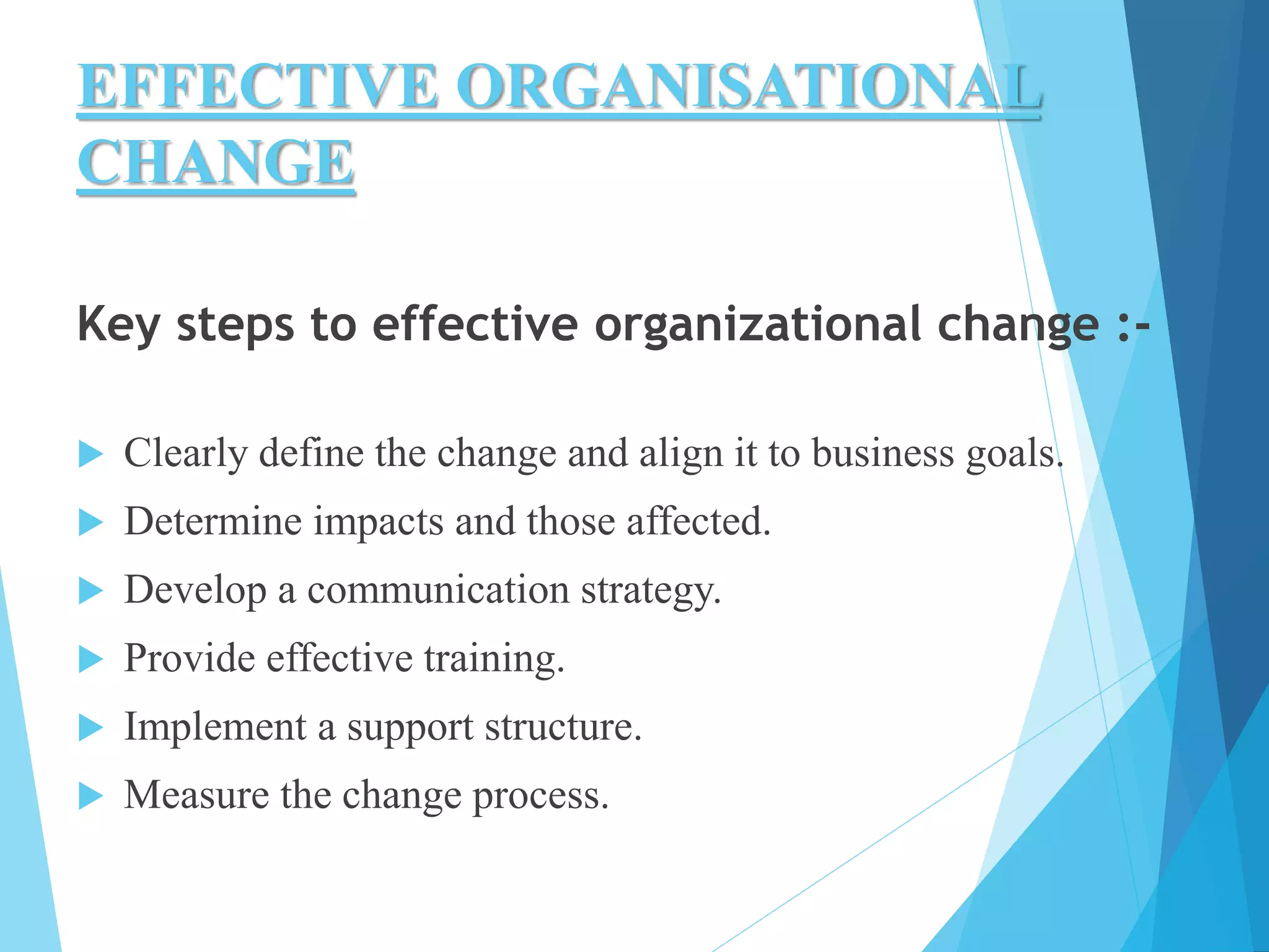 Organisational change implementation | PPTX