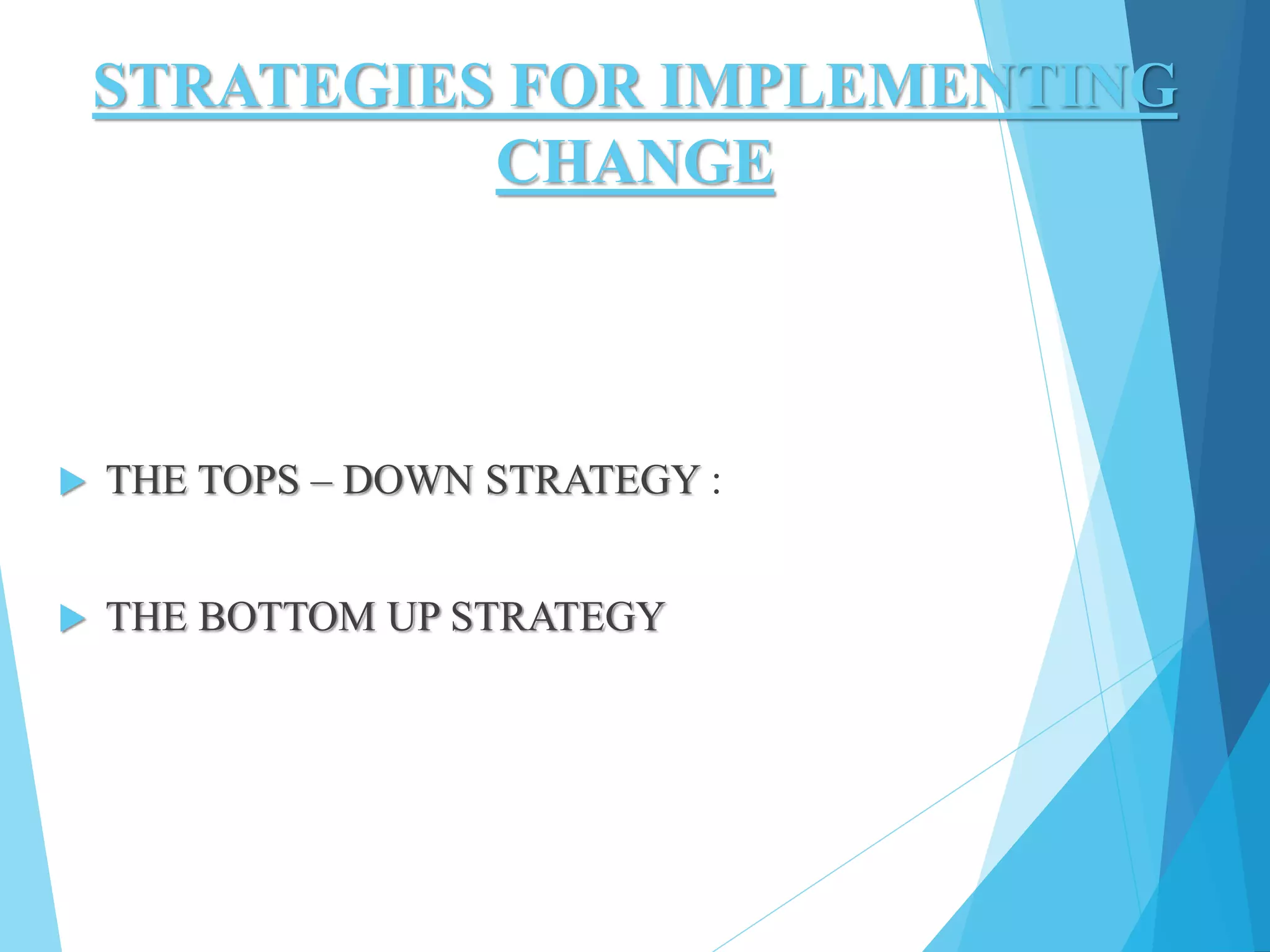 Organisational change implementation | PPTX