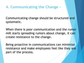 Organisational change implementation | PPTX