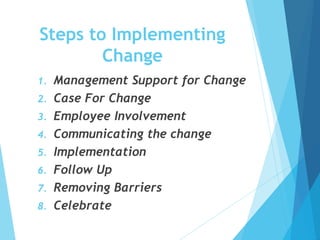 Organisational change implementation | PPTX