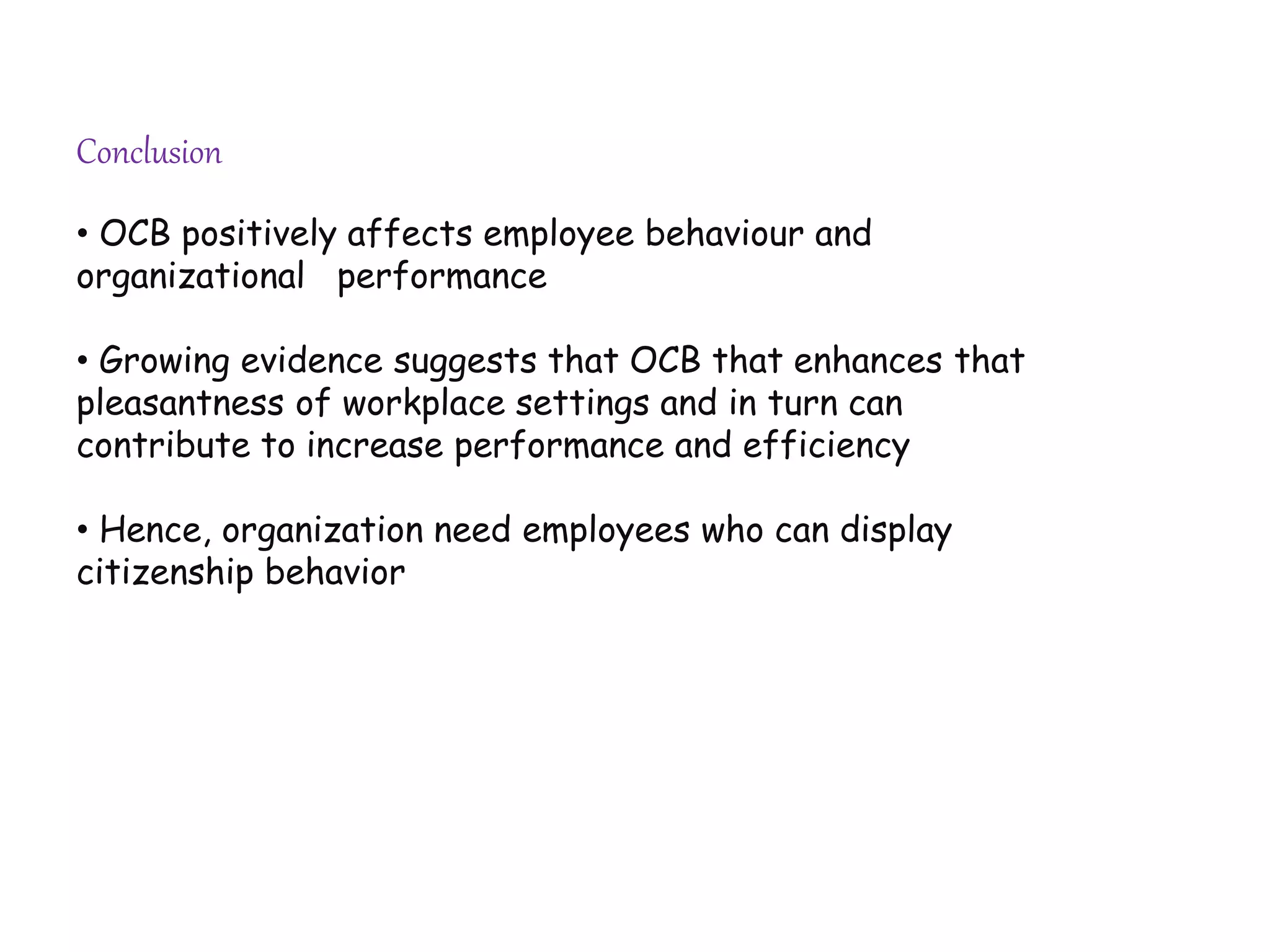 Organisational citizenship behaviour | PPTX
