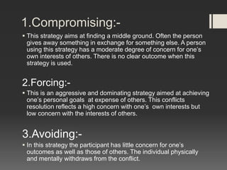 Organisational conflicts and resolution | PPTX