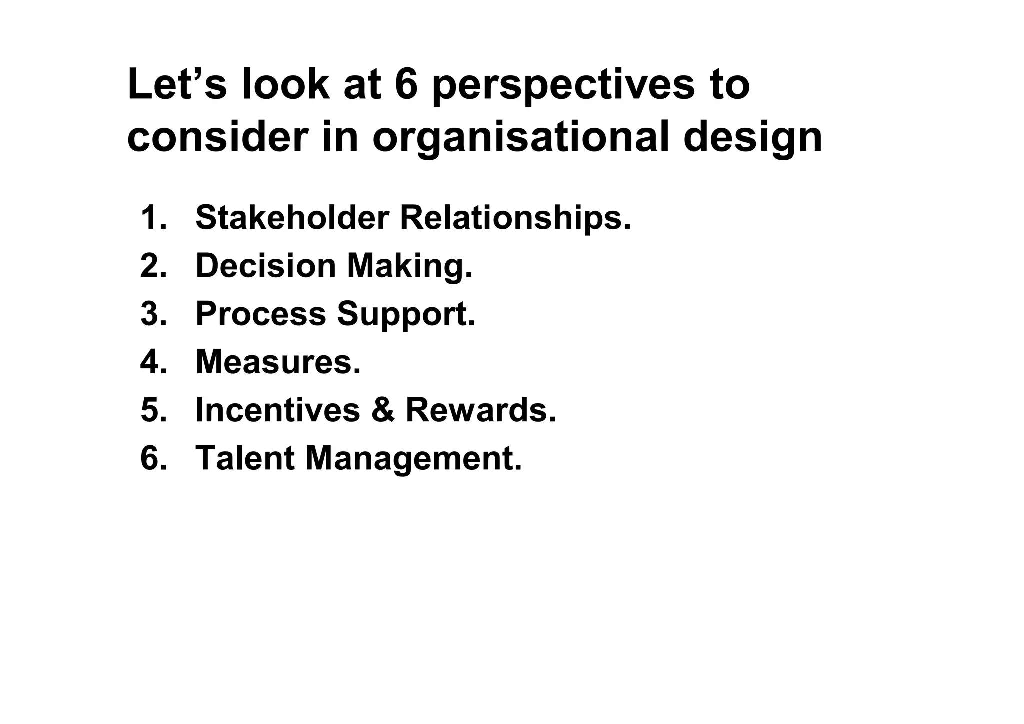6 Perspectives on Organisational Design | PDF