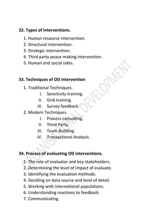 Organisational Development TYBMS | PDF
