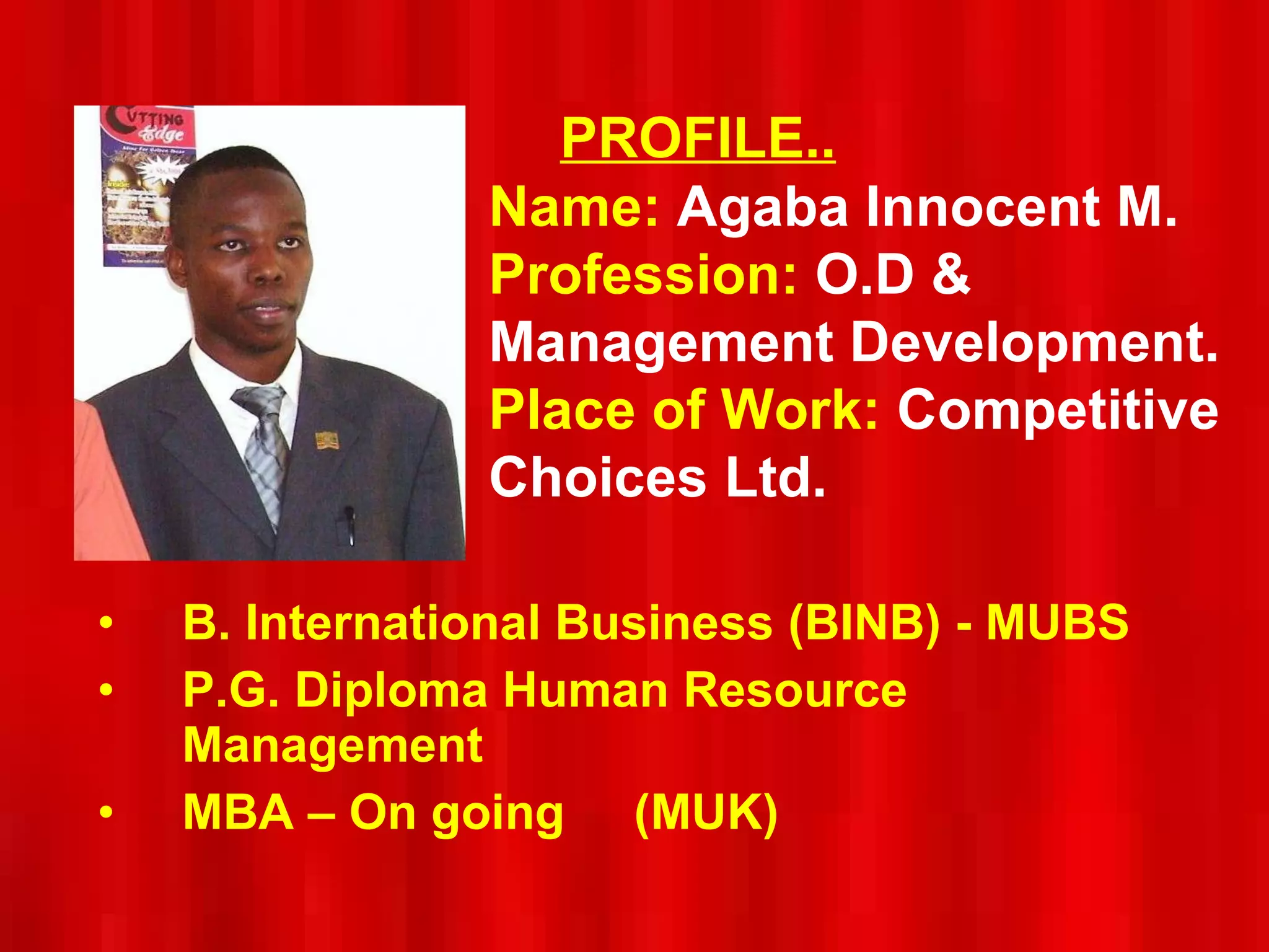 Organisational development innocent agaba | PPT