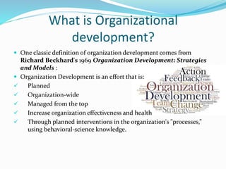 Organisational development and its techniques | PPTX