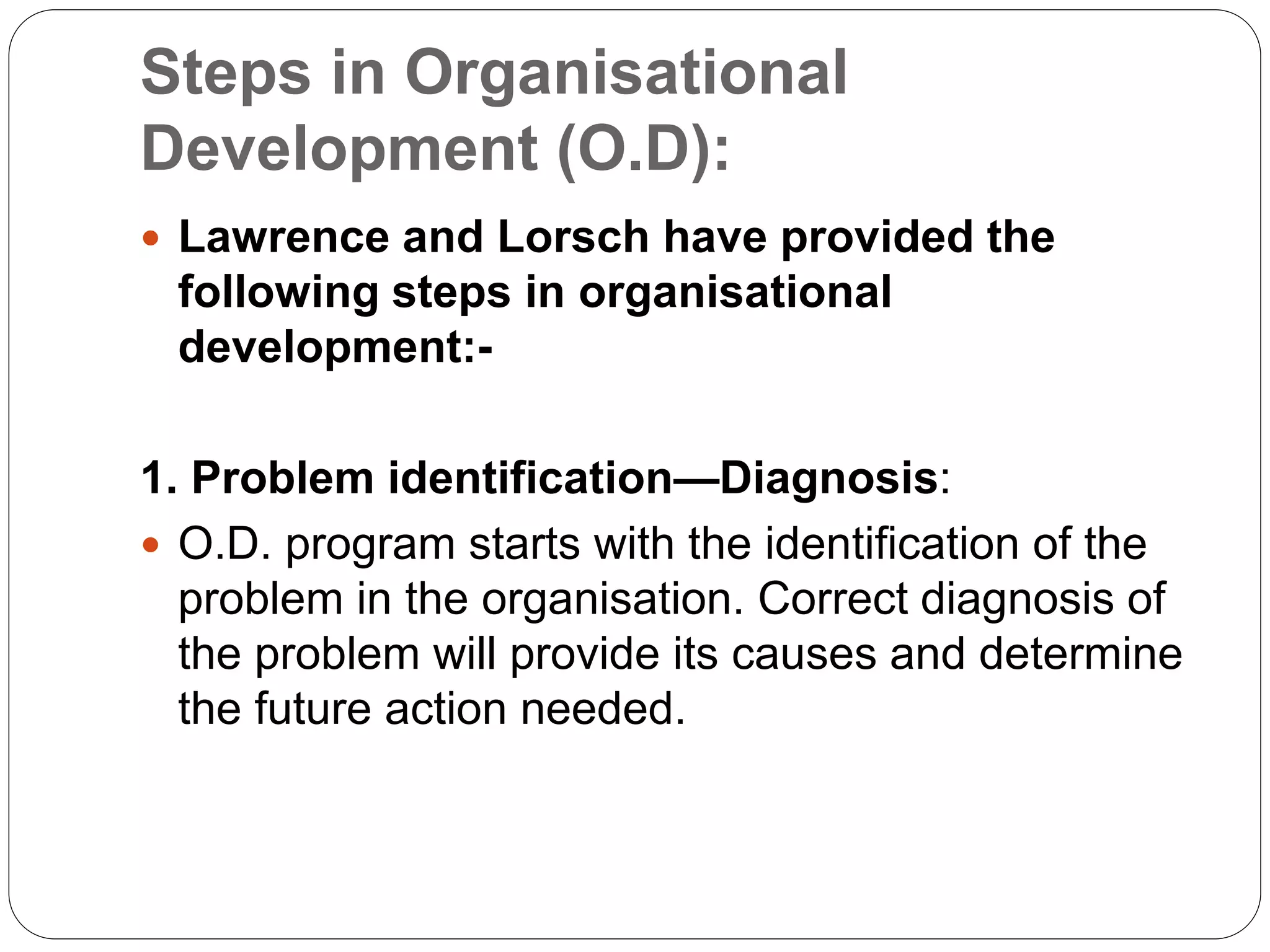Organisational development (process & od vs md) | PPT
