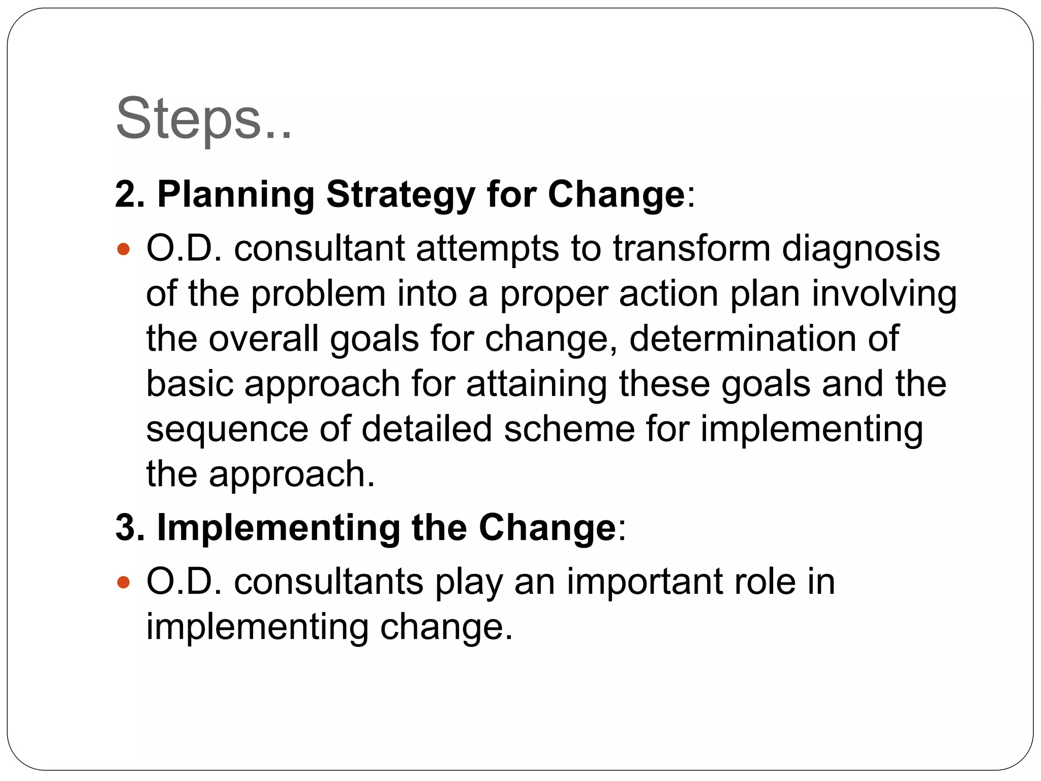 Organisational development (process & od vs md) | PPT