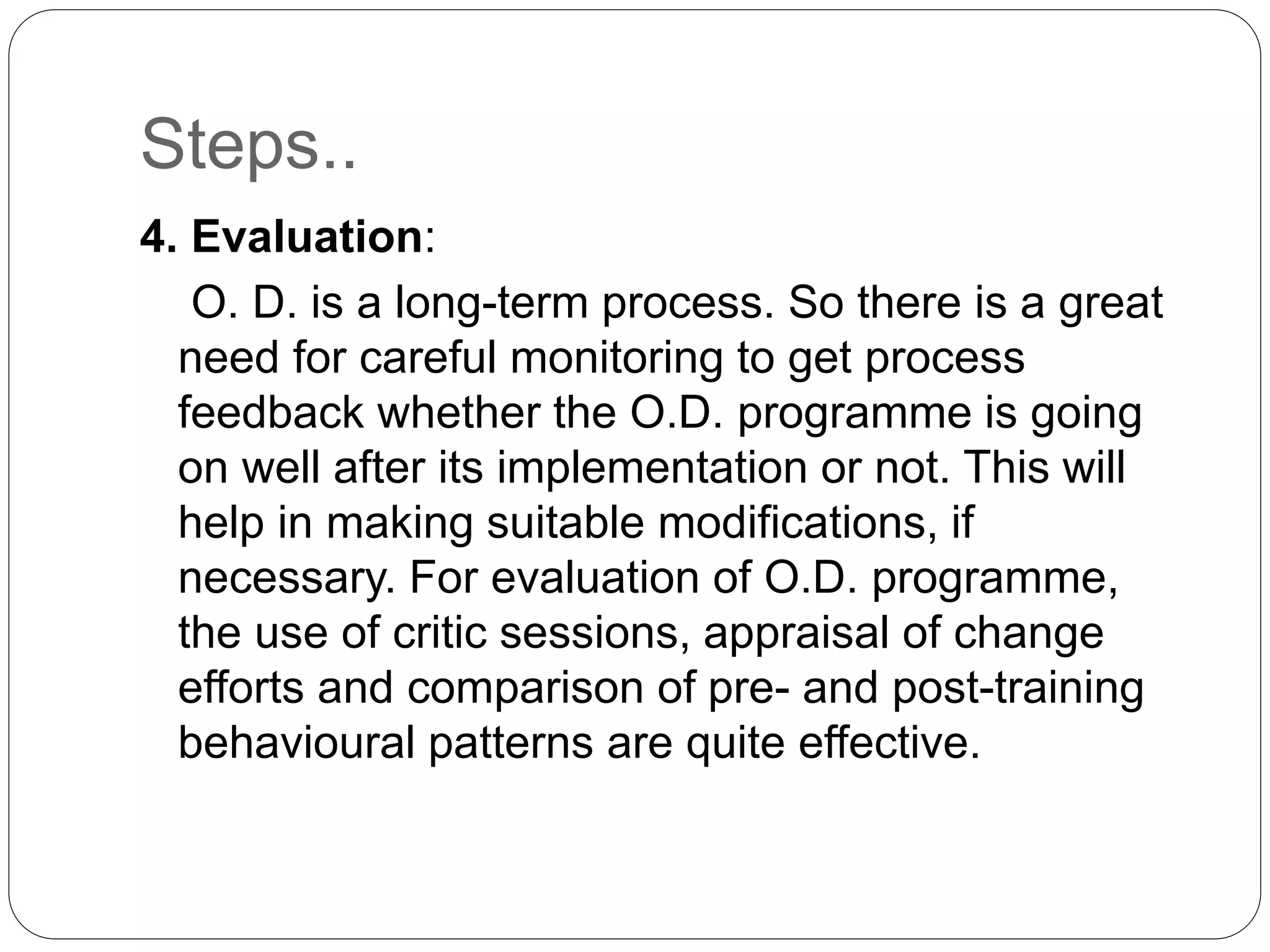 Organisational development (process & od vs md) | PPT