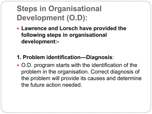 Organisational development (process & od vs md) | PPT