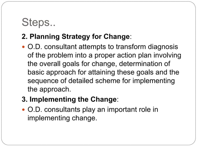 Organisational development (process & od vs md) | PPT