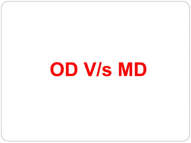Organisational development (process & od vs md) | PPT