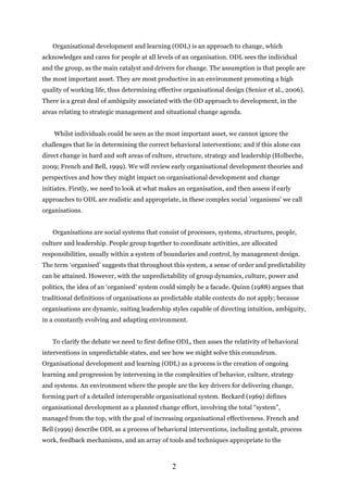 Organisational Development Paper Sascha Michel | PDF | Business ...