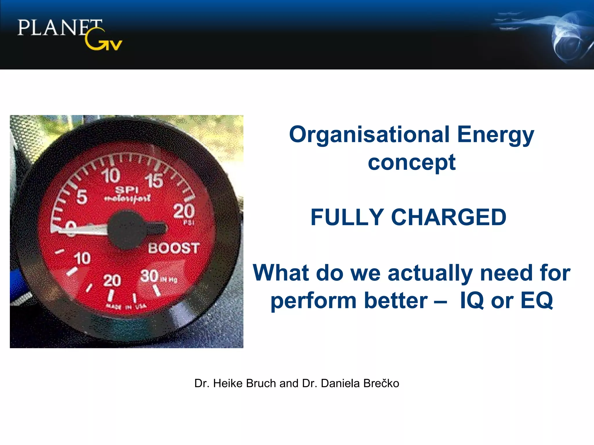 Organisational energy concept and research | PPT
