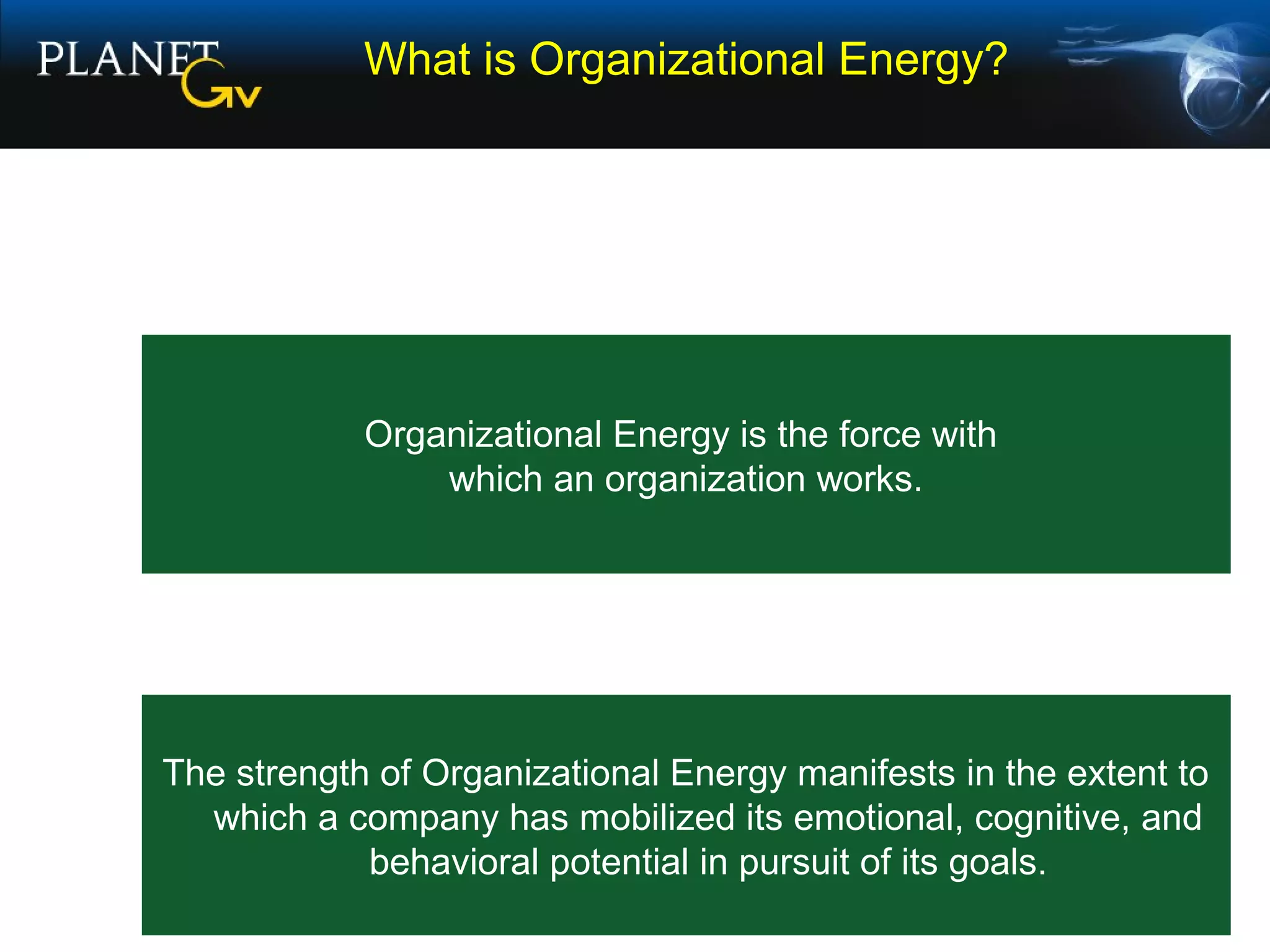 Organisational energy concept and research | PPT