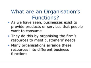 Organisational Functions | PPT