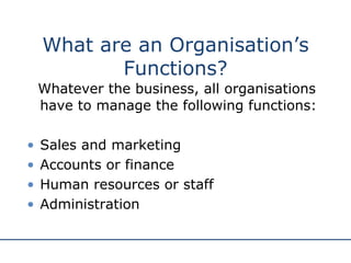 Organisational Functions | PPT