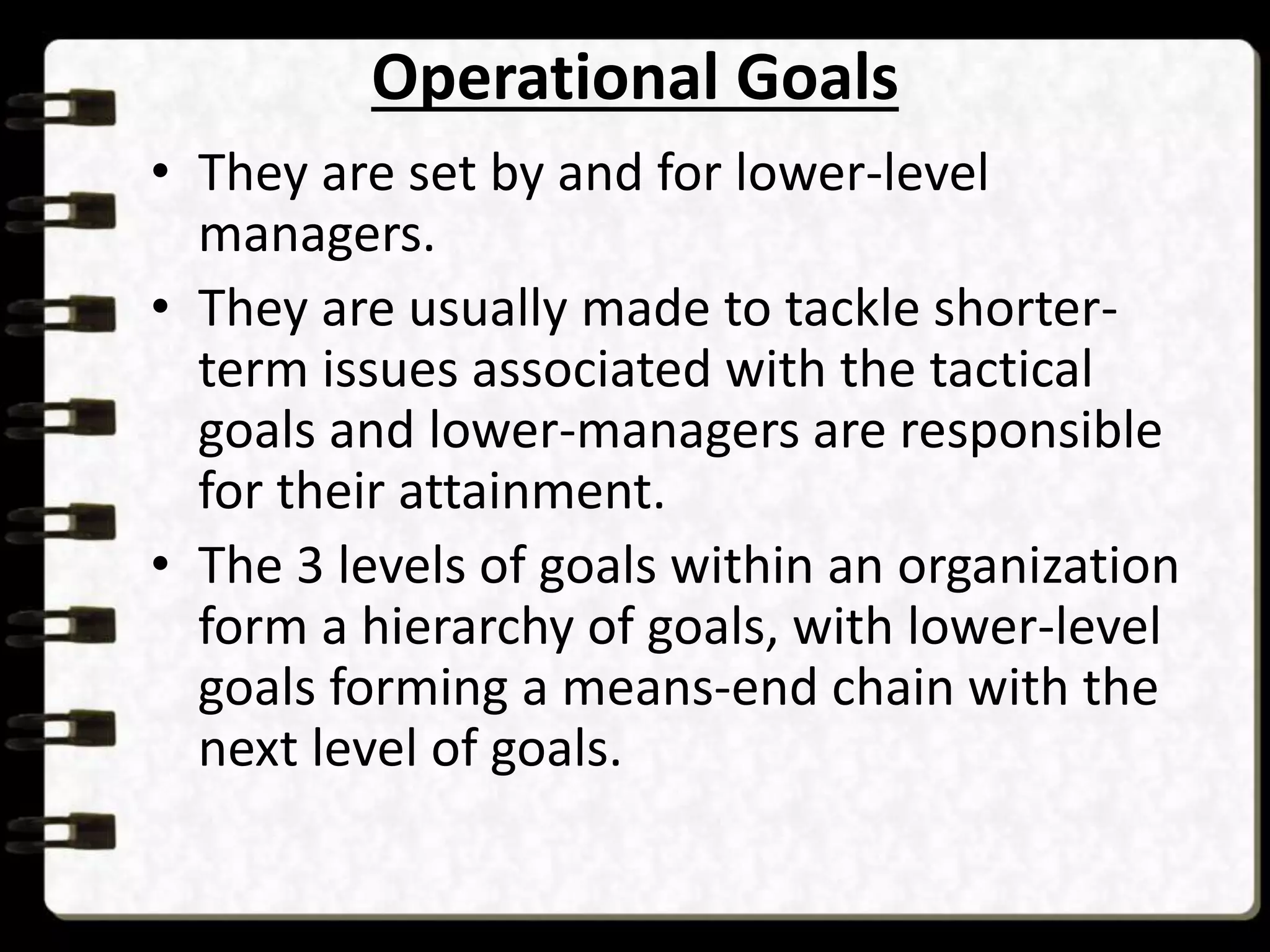 Organisational goals | PPTX