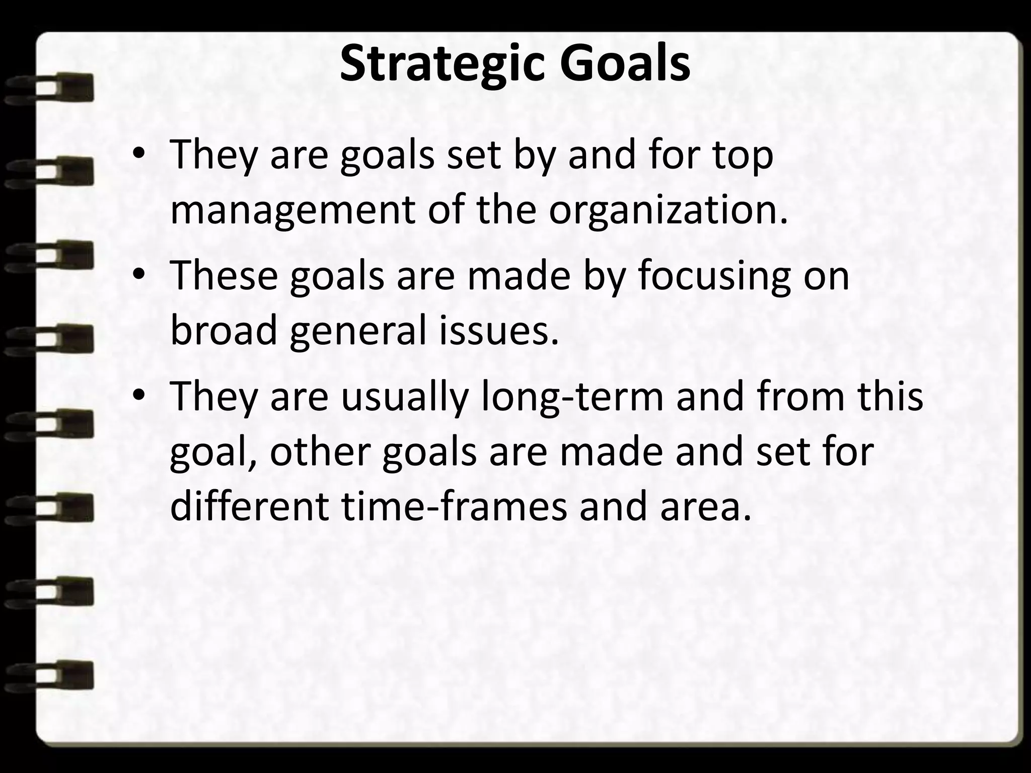 Organisational goals | PPTX