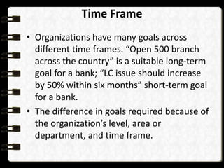 Organisational goals | PPTX