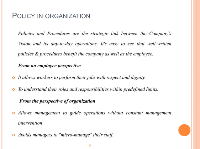 Organisational policy on hiring | PPT